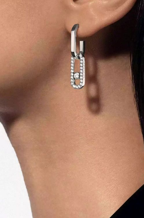 Messika Move Link White Gold Earrings 12469-WG @ Ethos